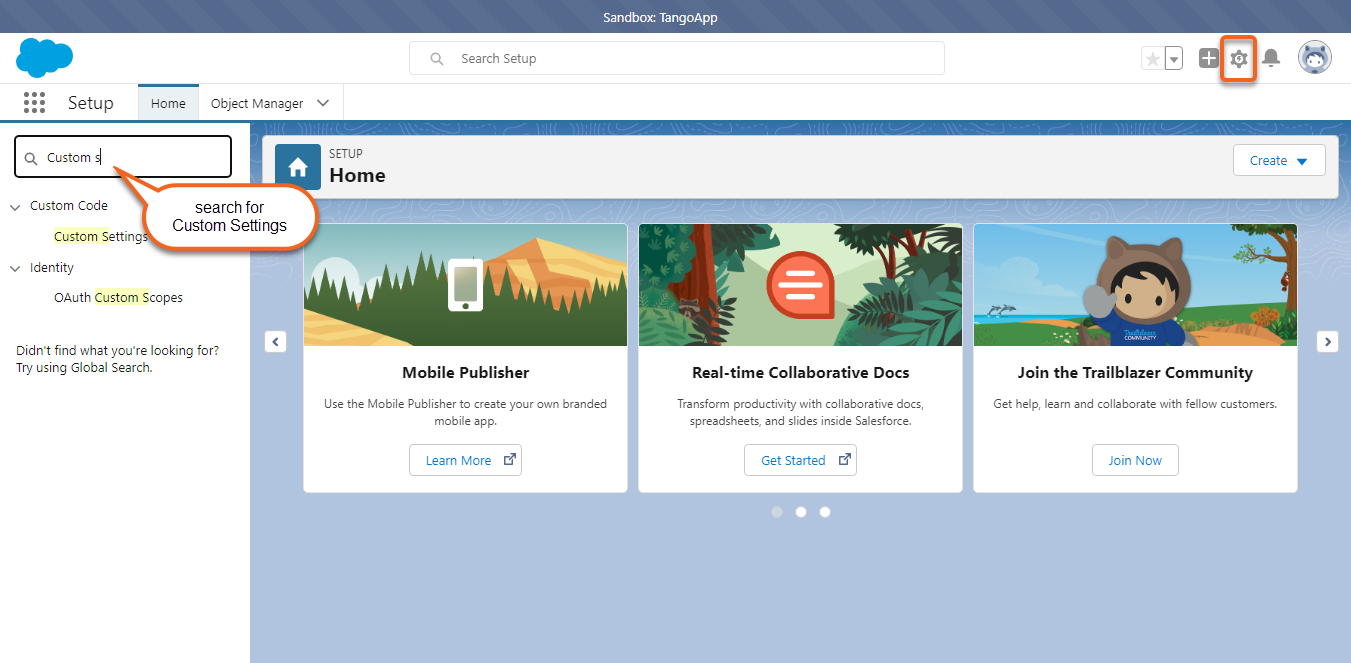 Install the Tango app in Salesforce
