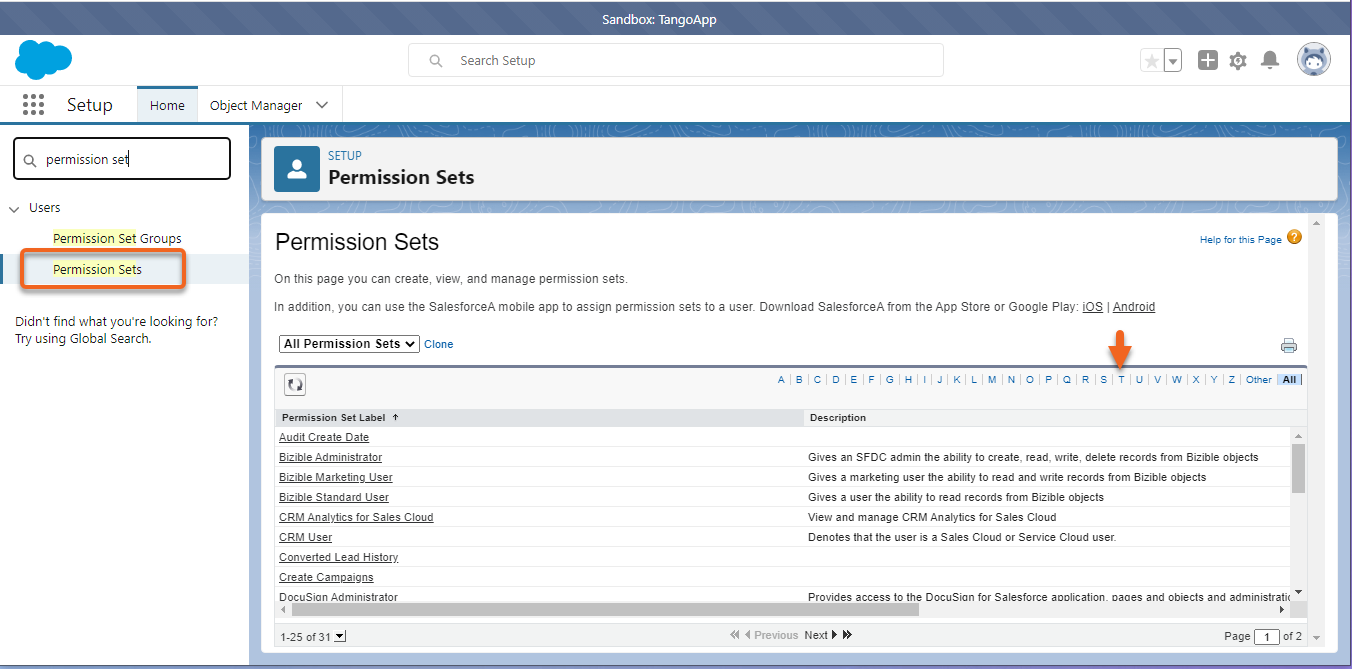 Install the Tango app in Salesforce