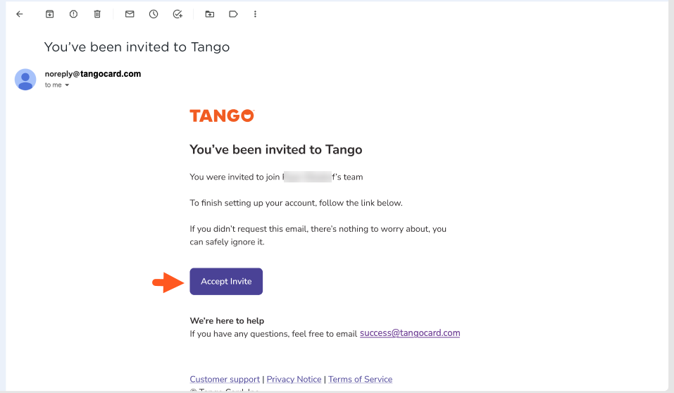 Complete your Tango registration