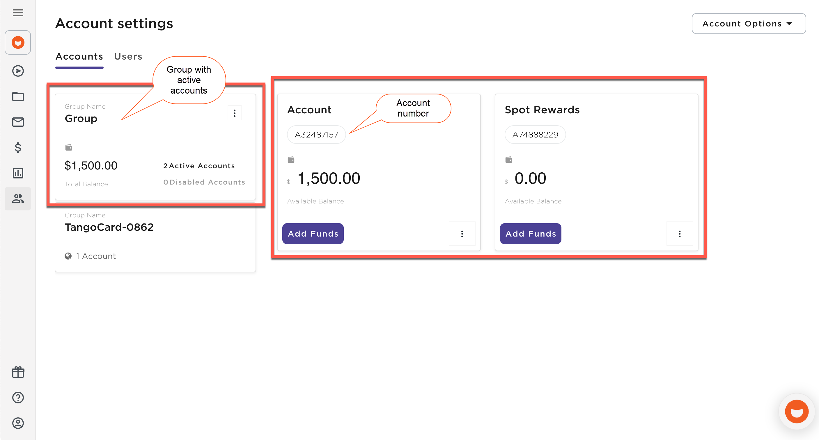 Find your Tango account number