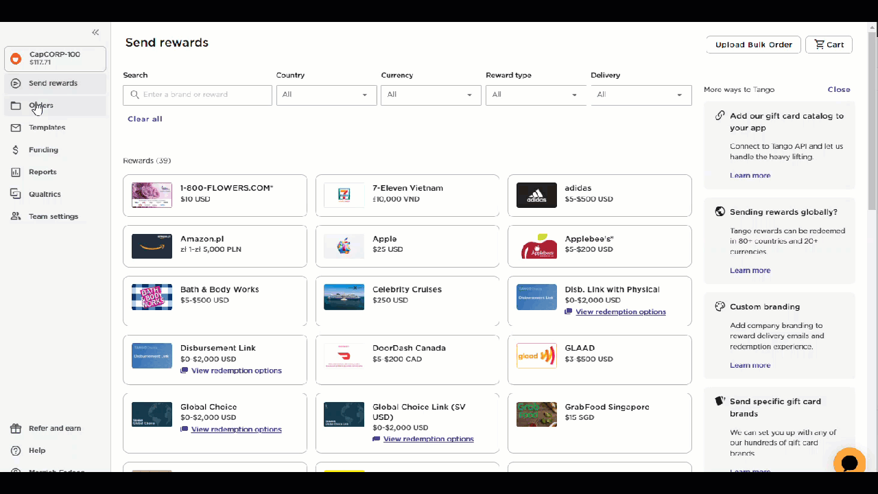 View redemption history